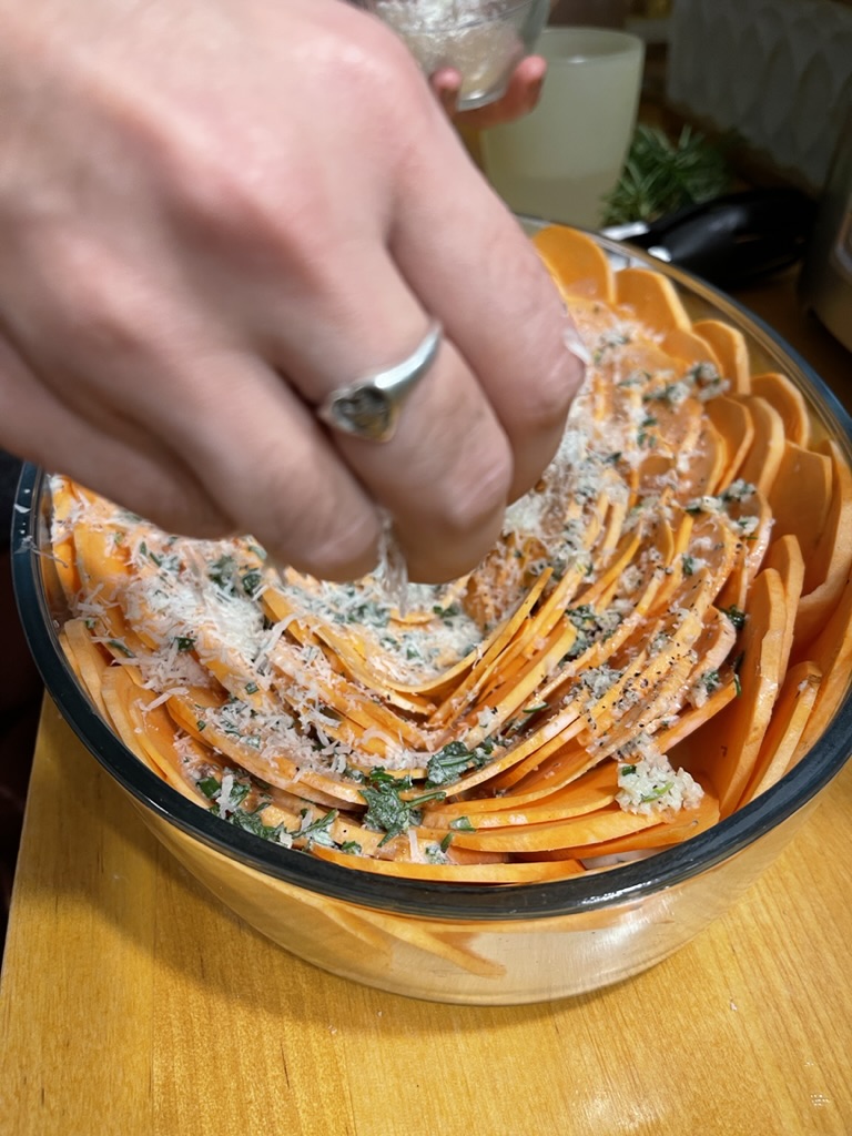 A New Thanksgiving Sweet Potatoes Gratin Recipe - Feet Under My Table